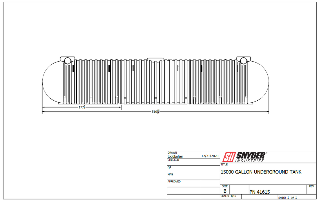 15,000 Gallon Large Cylindrical Cistern Tank – National Poly Tanks